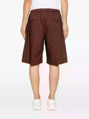 Plan C Pleated Elasticated-waist Shorts