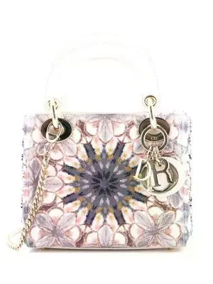 Dior Lady Chain Bag Embroidered Calfskin Mini Satchel