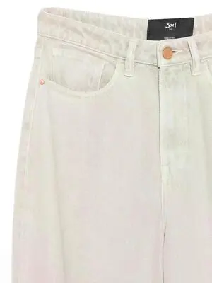 3x1 Button-fastening Wide-leg Jeans