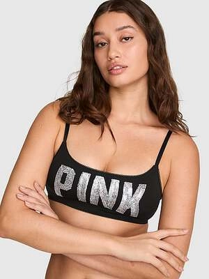 Pink Wink™ Unlined Scoop Bralette - Black