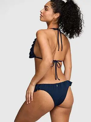 Pink Ruffle Itsy Bikini Bottom - Blue