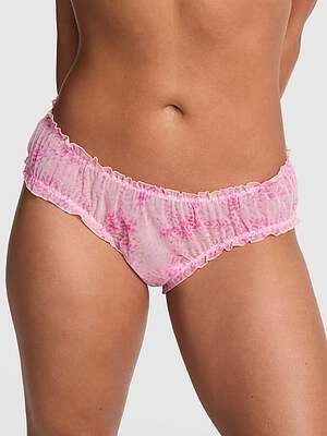 Pink Ruffled Briefs For Women