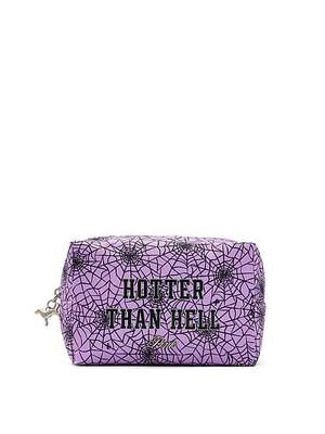 Pink Top-zip Makeup Bag - Print