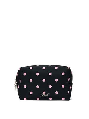 Pink Top-zip Makeup Bag - Print