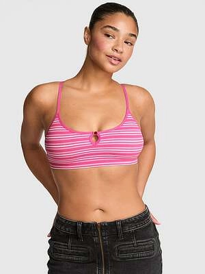 Pink Anywear Low-scoop Racerback Bra - Print