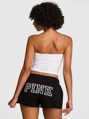 Pink Campus Fleece Shortie - Black