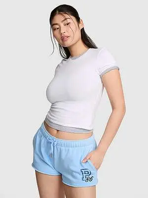 Pink Campus Fleece Shortie - Blue