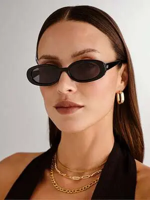 Pink Le Specs Outta Love Sunglasses - Black