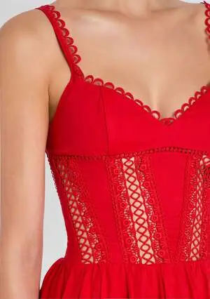 Charo Ruiz Ibiza Gardenia Short Dress - Red Ruby