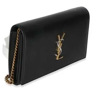 Saint Laurent Lambskin Tri Metal Kate Wallet-on-chain