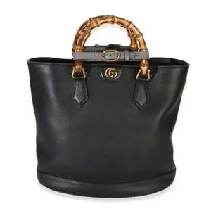 Gucci Gg Diana Bamboo Handle Tote - Black