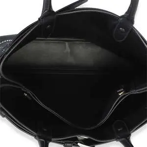 Prada Studded Buckle Leather Tote