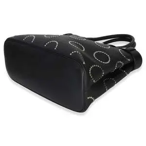 Prada Studded Buckle Leather Tote - Black