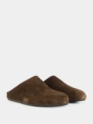Officine Creative Babouche 001 Suede Mule Sandals - Brown