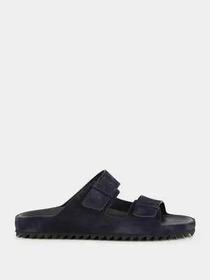 Officine Creative Agorà 010 Suede Slide Sandals - Blue