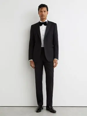 REISS Marcel Regular Fit Cotton Dinner Shirt - White