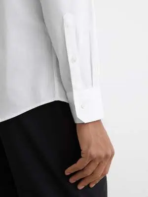 REISS Marcel Regular Fit Cotton Dinner Shirt - White