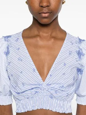 Ermanno Scervino Embroidered Cropped Top