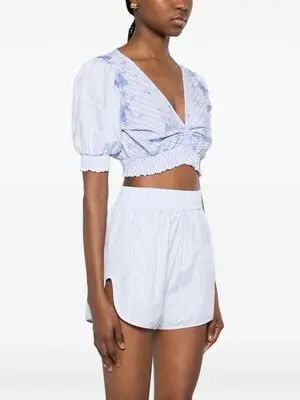 Ermanno Scervino Embroidered Cropped Top
