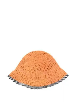 Missoni Crochet Knit Hat - Orange