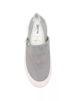 SANTHA Perforated Slip-on Sneakers - Grey