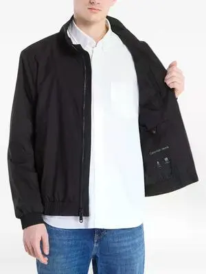 Calvin Klein Technical Logo-print Zip-up Jacket - Black