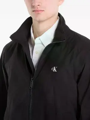 Calvin Klein Technical Logo-print Zip-up Jacket - Black