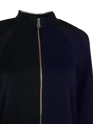 Fabiana Filippi Balloon-sleeve Satin Bomber Jacket - Blue