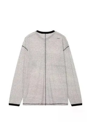 STUDIO TOMBOY Striped Henley-neck T-shirt - Neutrals
