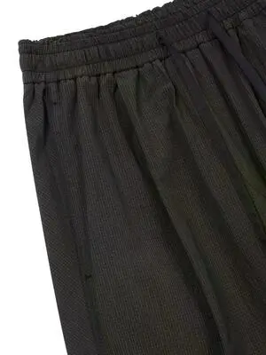 STUDIO TOMBOY Check-pattern Drawstring Trousers - Brown