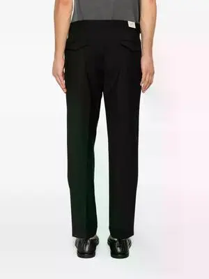 BRIGLIA 1949 Pleated Buckled-waist Trousers - Black