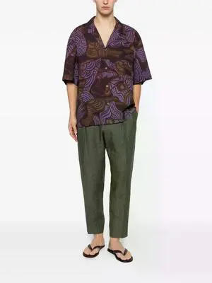 BRIGLIA 1949 Linen Trousers - Green