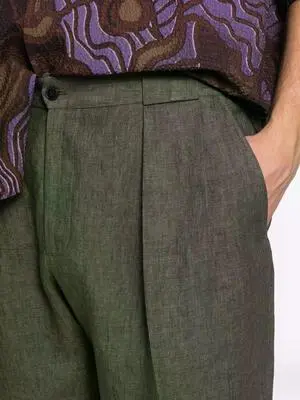 BRIGLIA 1949 Linen Trousers - Green