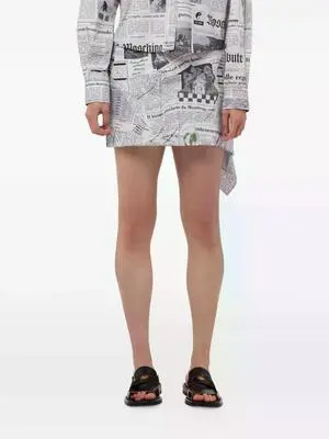 Moschino Newspaper Print Mini Skirt