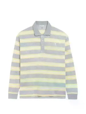 AMI Paris Striped Mercerised-jersey Polo Shirt