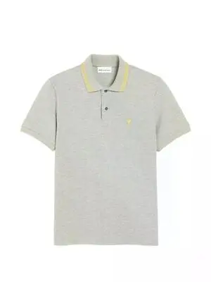 AMI Paris De Coeur Short-sleeves Polo Shirt - Grey