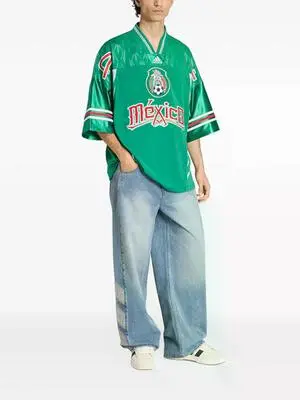 Adidas Trefoil-embroidered 3-stripes Wide Leg Jeans