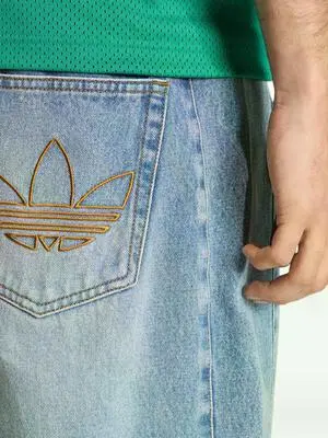 Adidas Trefoil-embroidered 3-stripes Wide Leg Jeans