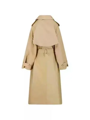 THE FRANKIE SHOP Riva Double-breasted Trench Coat - Neutrals