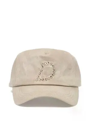 DIME Stud-embellished Waxed Cap - Neutrals