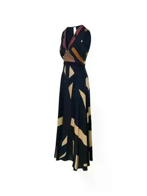 VOLANTIS Ginko Maxi Dress - Blue