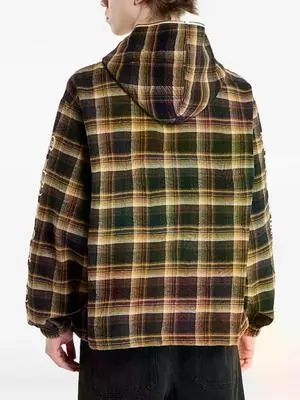 PLEASURES Groove Plaid Hooded Jacket