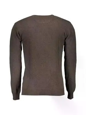 U.s. Polo Assn. Embroidered-logo Crew-neck Sweater - Brown