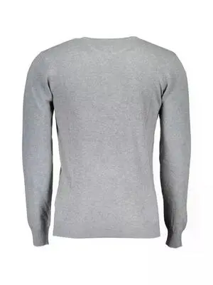 U.s. Polo Assn. Embroidered-logo Crew-neck Sweatshirt - Grey