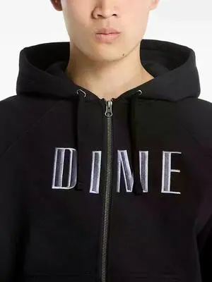 DIME Logo-embroidered Zip-up Hoodie