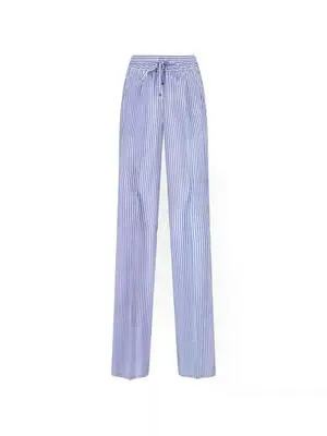 Kiton Striped Wide-leg Trousers - Blue