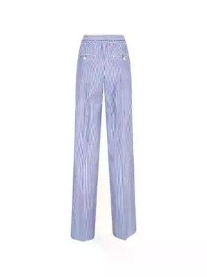 Kiton Striped Wide-leg Trousers - Blue