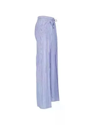 Kiton Striped Wide-leg Trousers - Blue