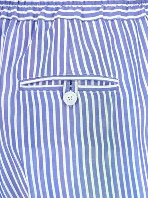 Kiton Striped Wide-leg Trousers - Blue
