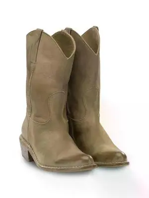 Moma Dallas Western-style Cowboy Boots - Neutrals
